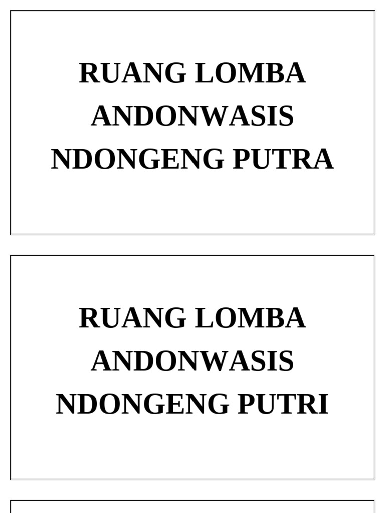 Ruang Lomba | PDF