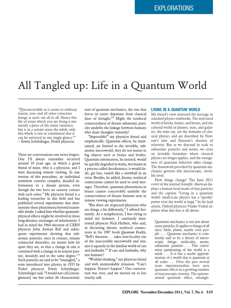 All Tangled Up - Life in A Quantum World | PDF | Quantum Mechanics | Quantum Entanglement
