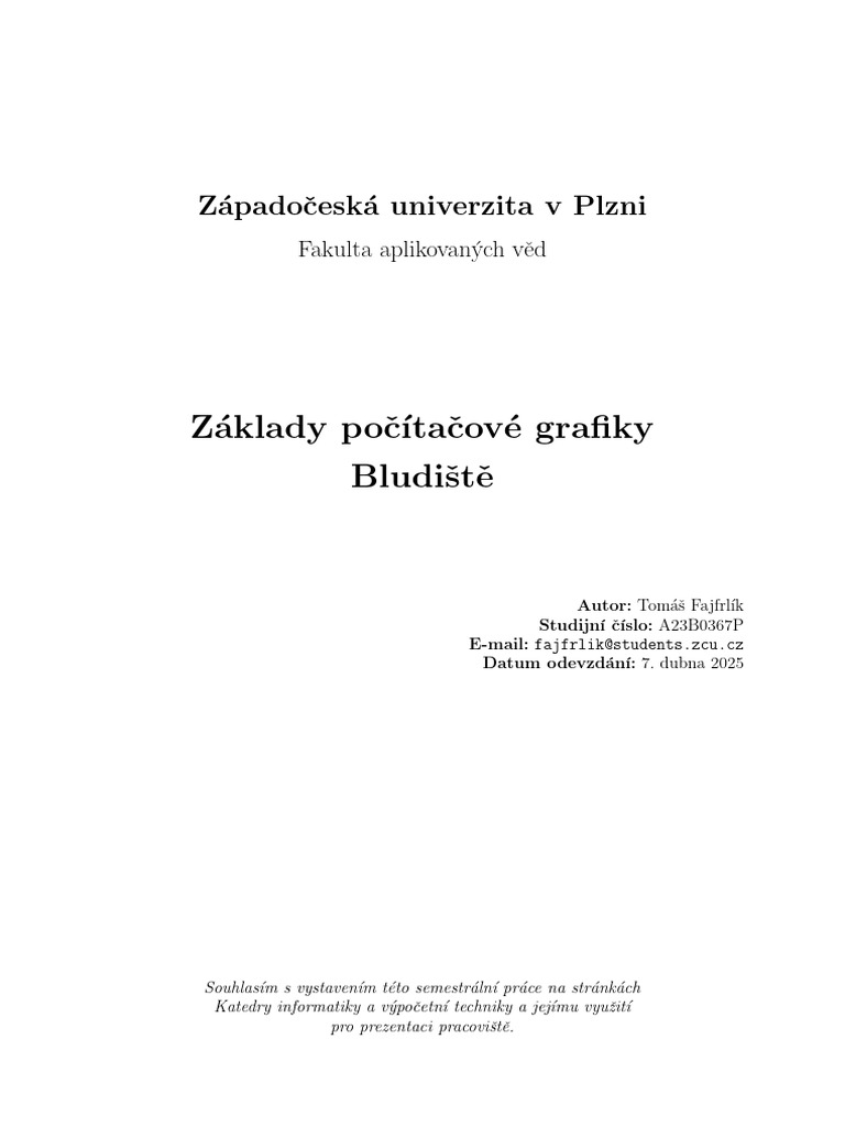Z Aklady Po C Ita Cov e Grafiky Bludi ST E: Z Apado Cesk A Univerzita V Plzni | PDF