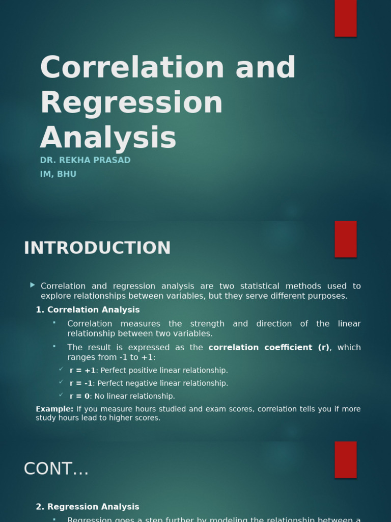Correlation & Regression | PDF | Regression Analysis | Linear Regression