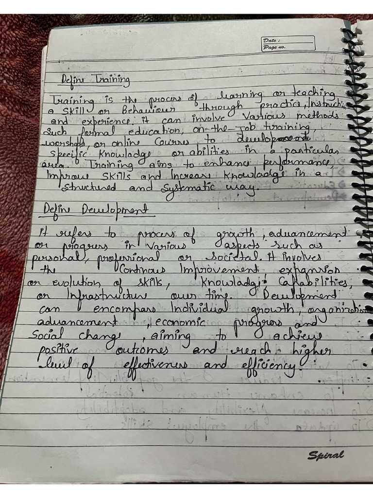 Unit 1 Training and Development | PDF