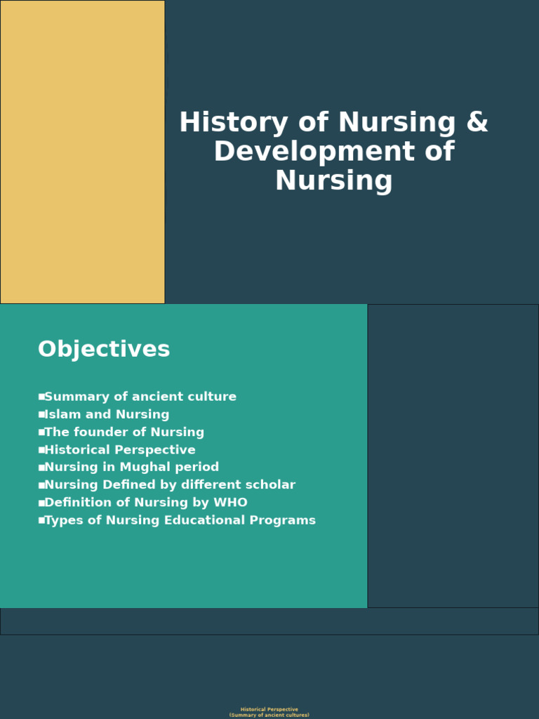Nursing History and Development Overview | PDF | Nursing | Ancient Egypt