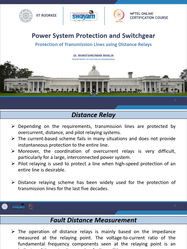 Distance Relay Protection Overview | PDF | Telecommunications ...