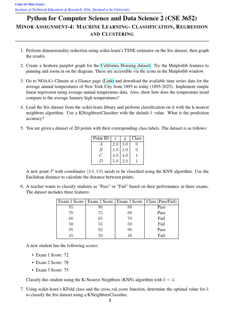 KNN Classification of Student Grades | PDF | Cluster Analysis ...