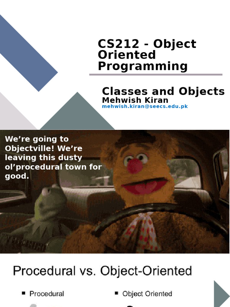 CS212 - Object Oriented Programming-Week4 | PDF