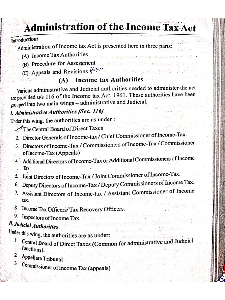 Income Tax Unit 5 Theory | PDF