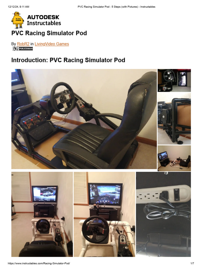 PVC Racing Simulator Pod - 5 Steps (With Pictures) - Instructables | PDF