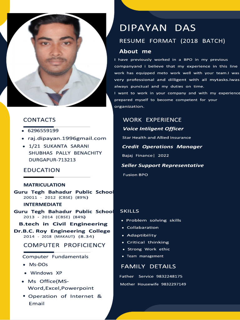 2023 Dipayan Das Resume-1 | PDF