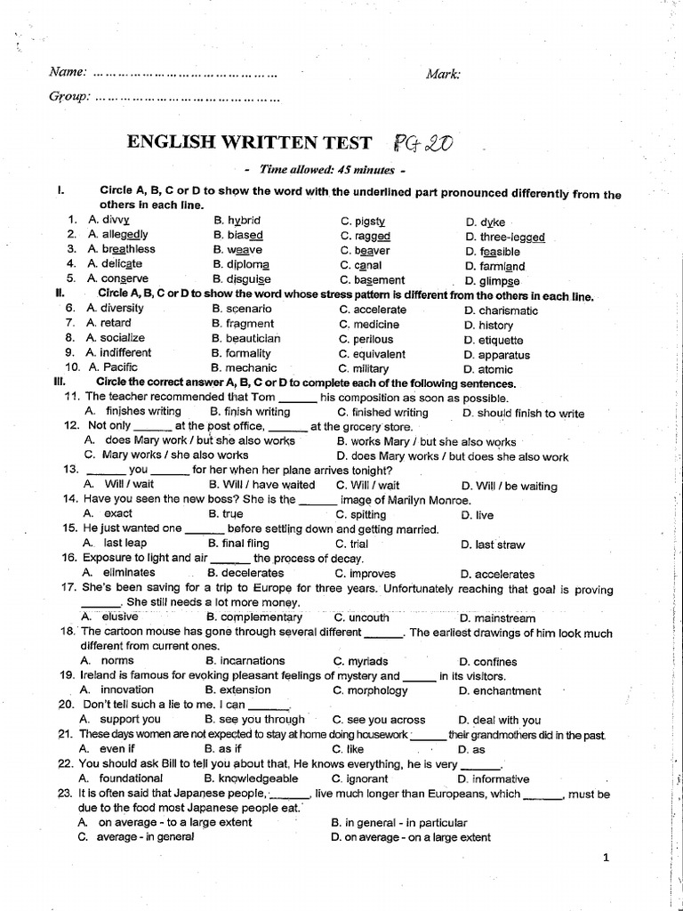 Practice Test 3 | PDF