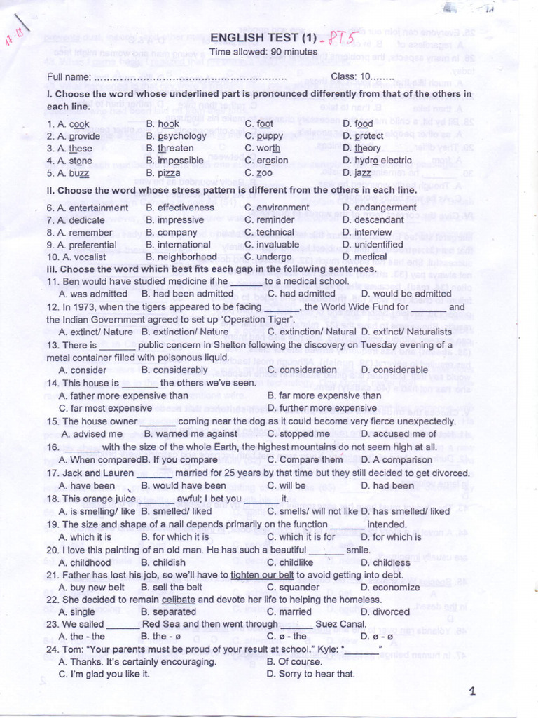 Practice Test 2 | PDF