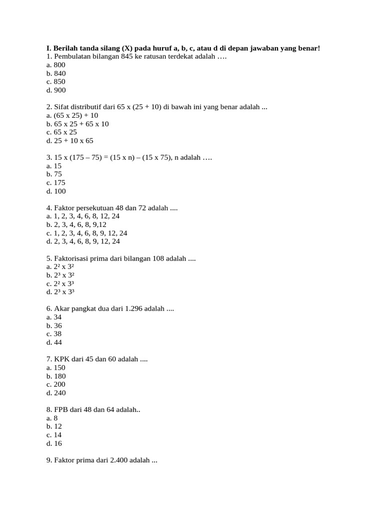 MATH BANK SOAL 3 | PDF
