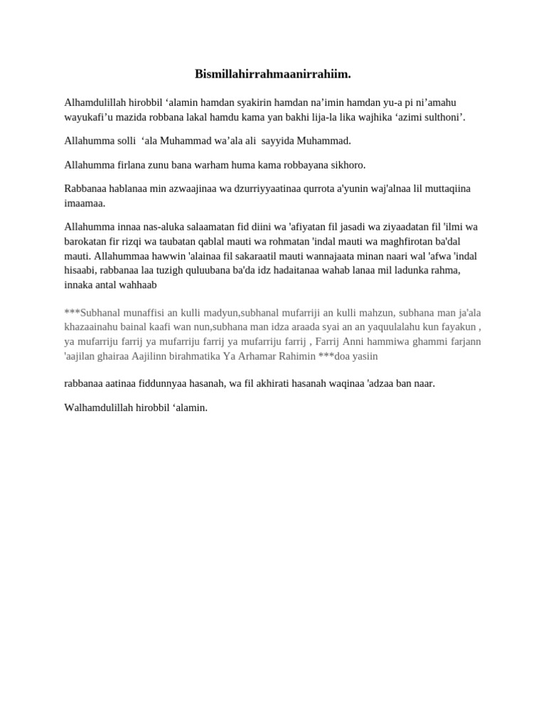 Contoh Doa | PDF