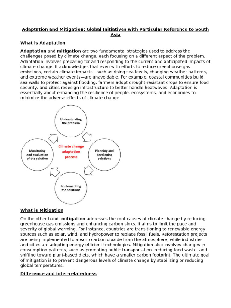 Climate Change Adaptation Strategies | PDF | Climate Change Mitigation ...