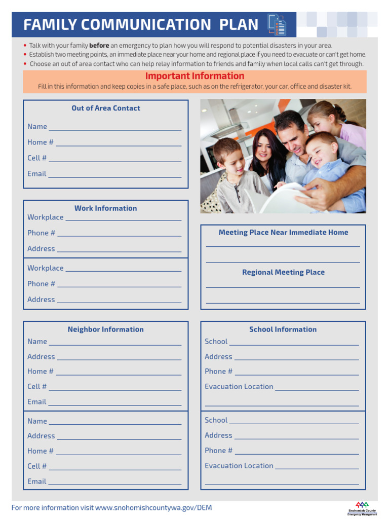Family Emergency Communication Plan | PDF