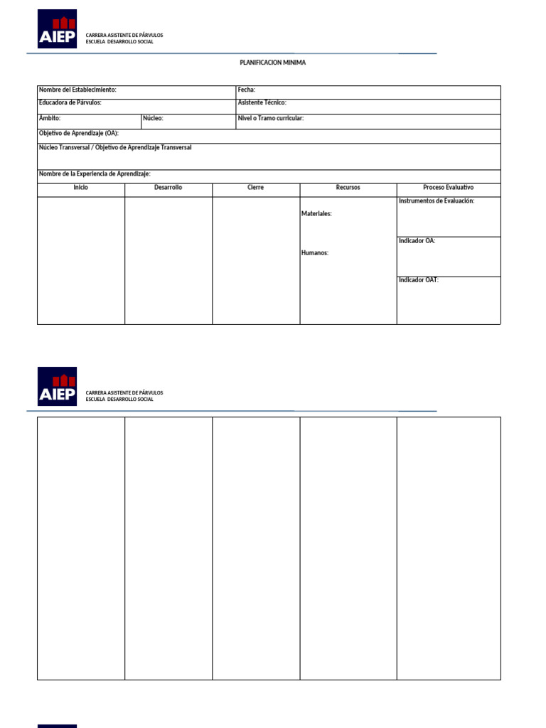 Planificación Formato 2023 | PDF