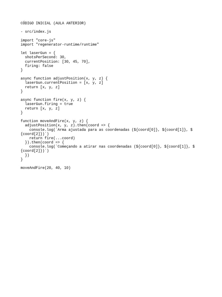 Aula 231 - Capturando Erros Das Async Functions | PDF