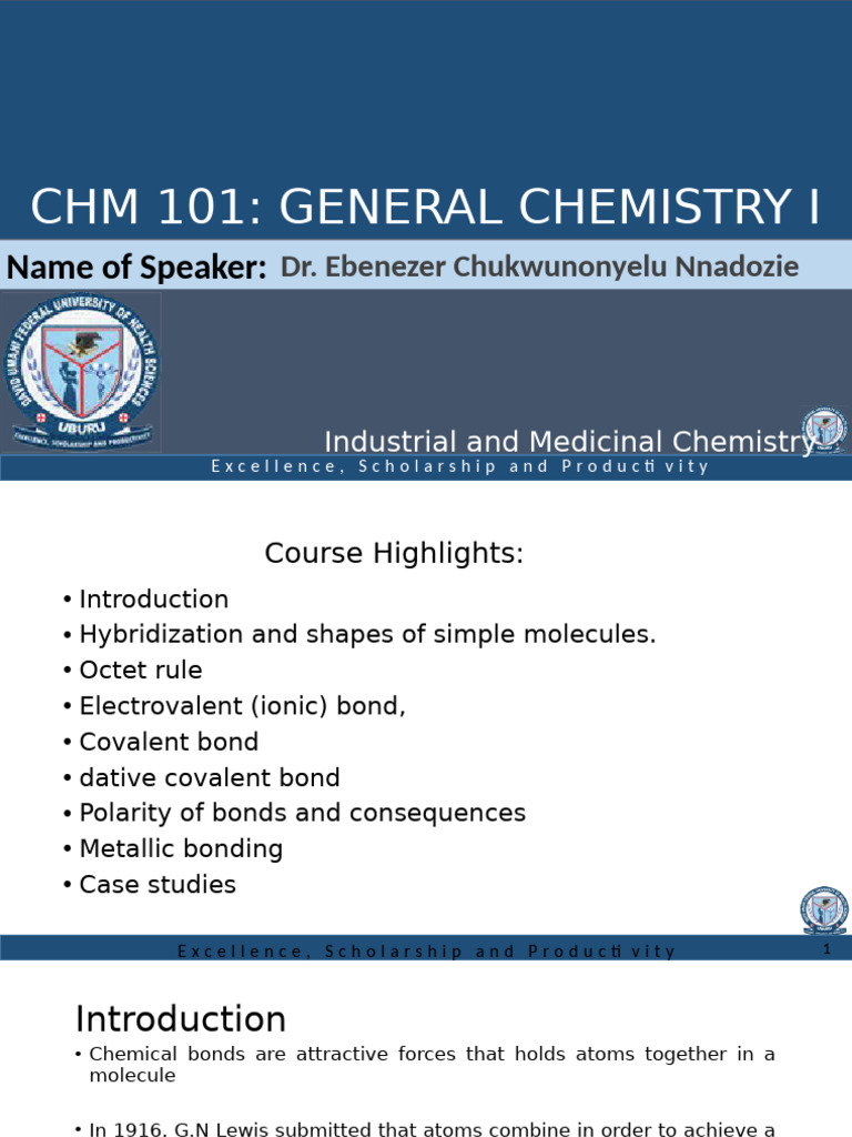 CHM 101 (Chemical Bonding and Intermolecular Forces) | PDF | Chemical ...