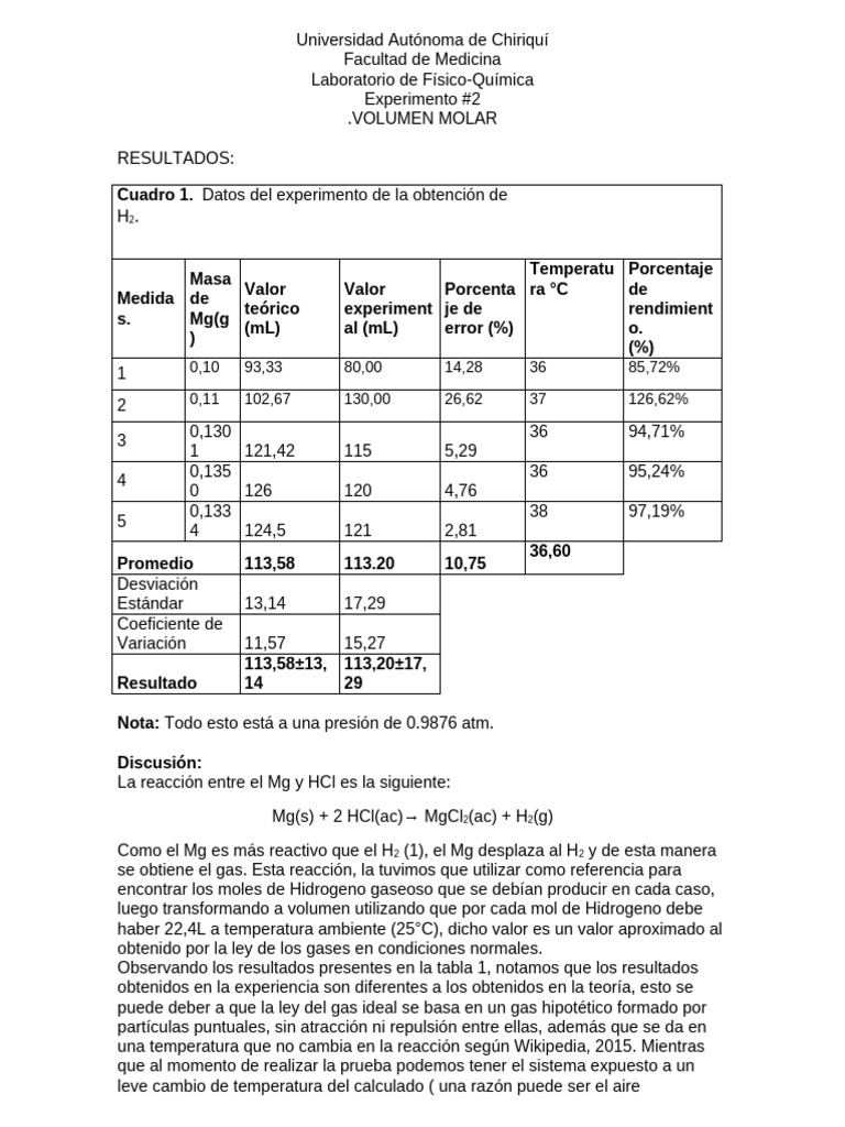 segundo lab de FQ | PDF | Gases | Temperatura