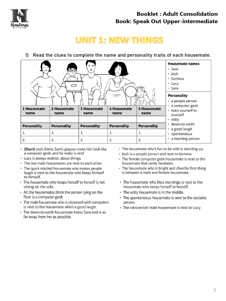 Adult English Practice Activities Guide | PDF | Linguistic Typology ...