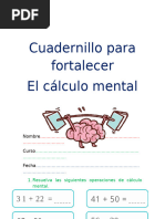 Cuadernillo de Cálculo Mental 4° Primaria | PDF