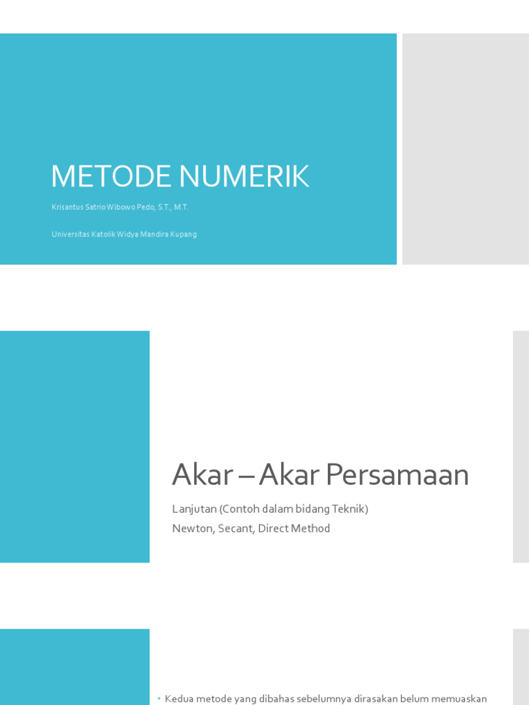 3-Metode Numerik | PDF