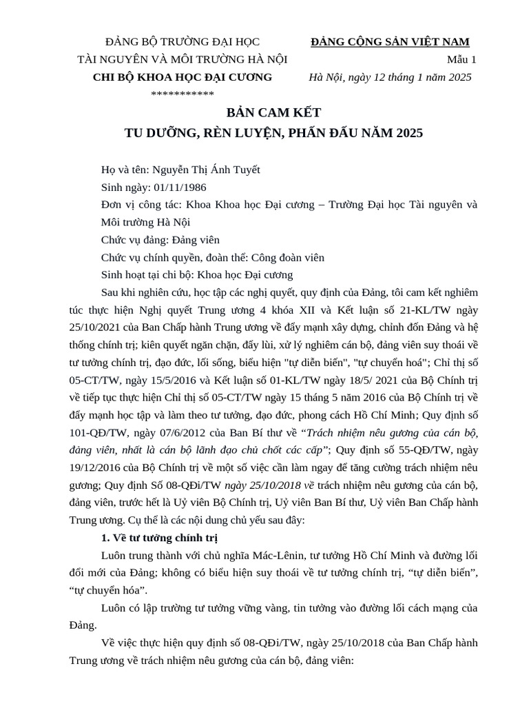 Cam ket tu duong_2025_Nguyen Thi Anh Tuyet | PDF
