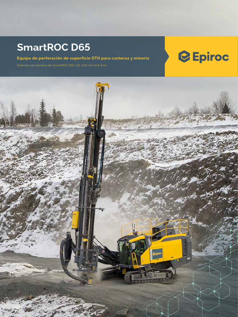 9868 0163 56j SmartROC D65 Mk2 Epiroc Brochure - ES (MX) - WEB | PDF | Perforación | Turbocompresor