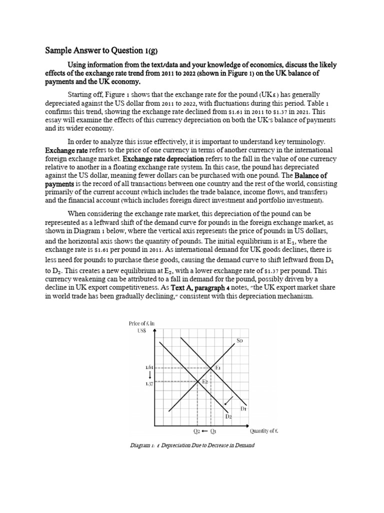 IB Econ Paper 2 part g sample | PDF | Exchange Rate | Inflation