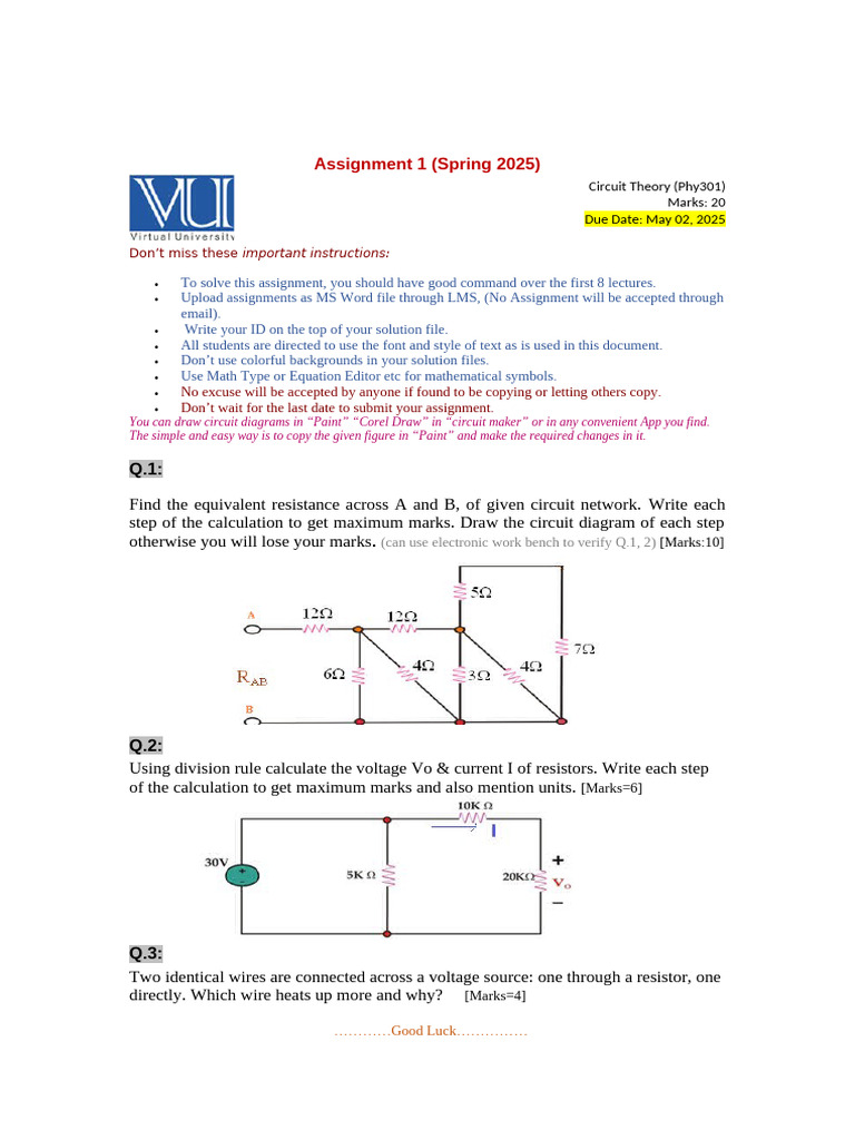 Spring 2025 - PHY301 - 1 | PDF