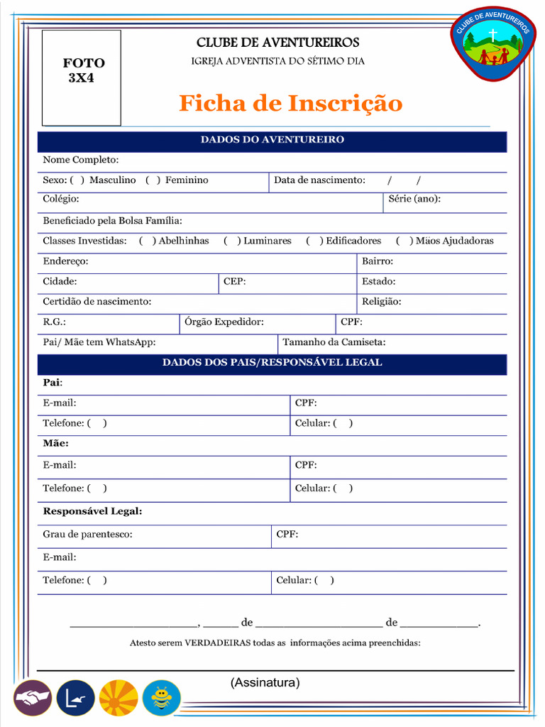 ficha para cadastro | PDF