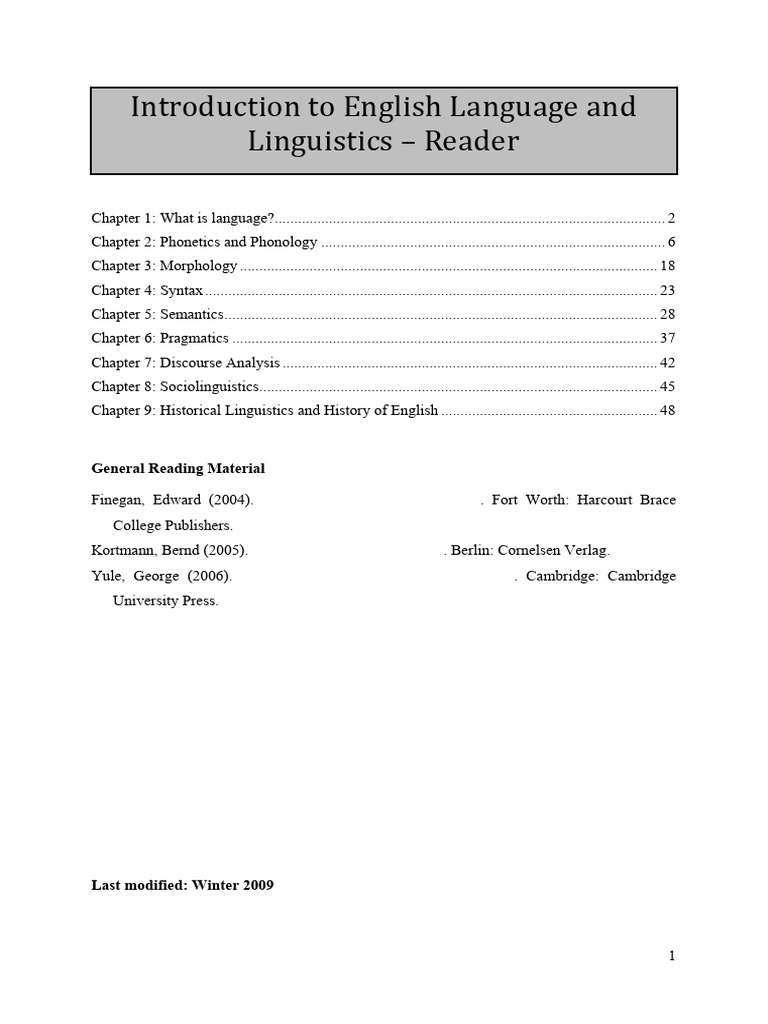 Companion To English Linguistics MORPHOLOGY | PDF | Word | Part Of Speech