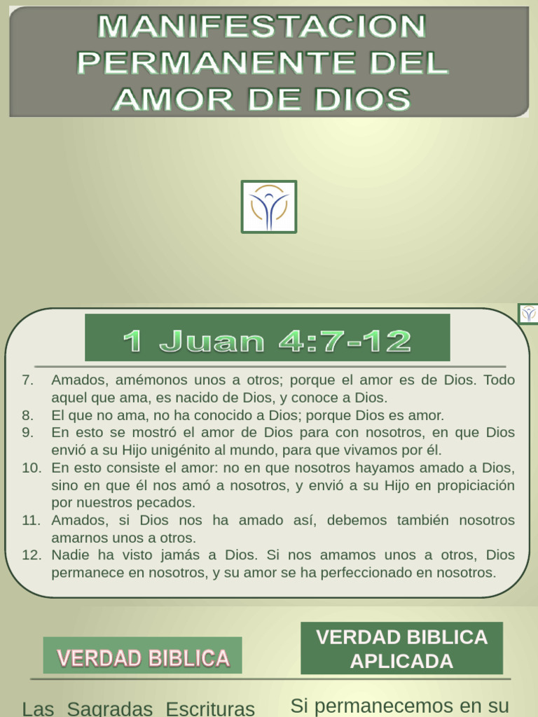 Manifestación del permanente amor de Dios | PDF | Amor | Pecado