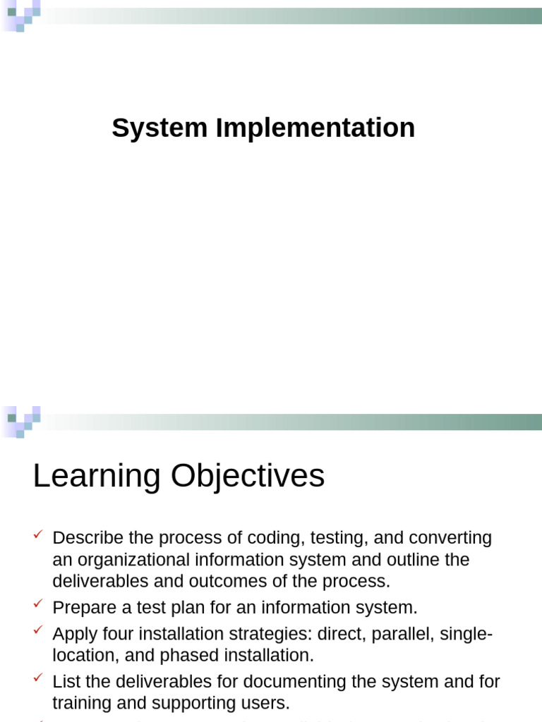System Implemenation | PDF | Software Testing | System