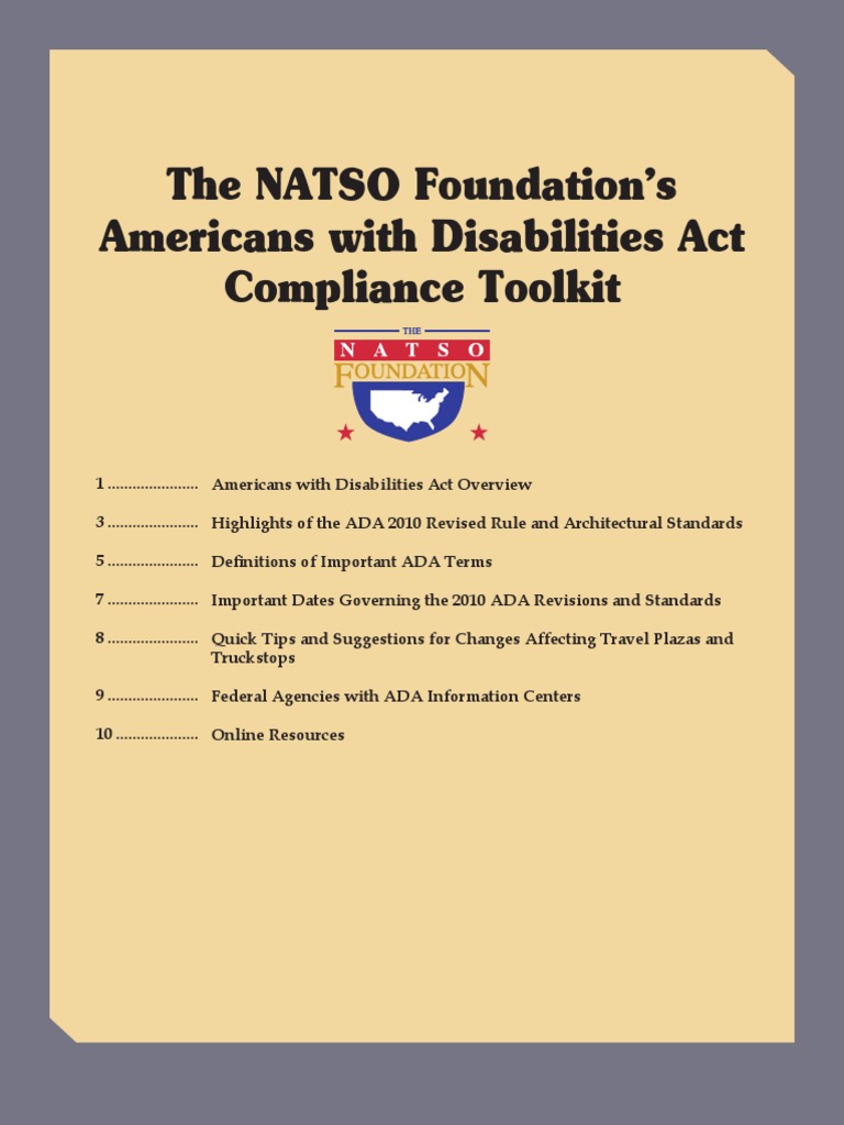 The NATSO Foundation's Americans With Disabilities Act Compliance ...