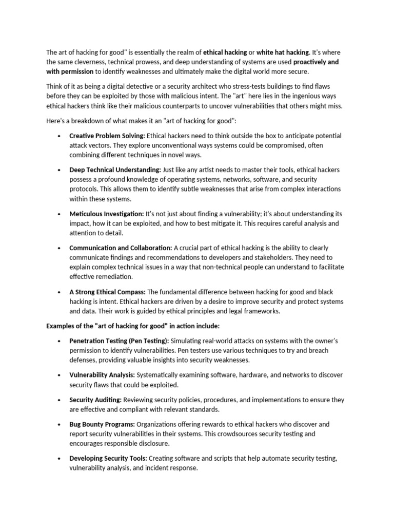 The Art of Hacking For Good | PDF | Security | Computer Security