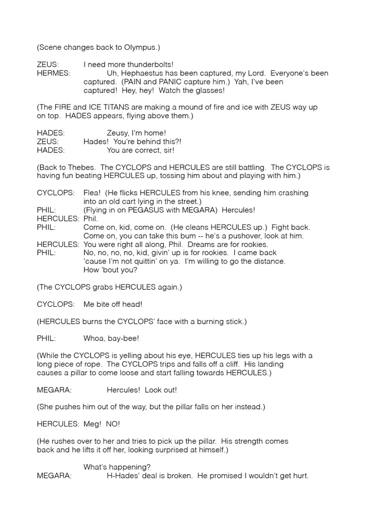 HERCULES SCRIPT (Full Version) | PDF | Hades | Zeus