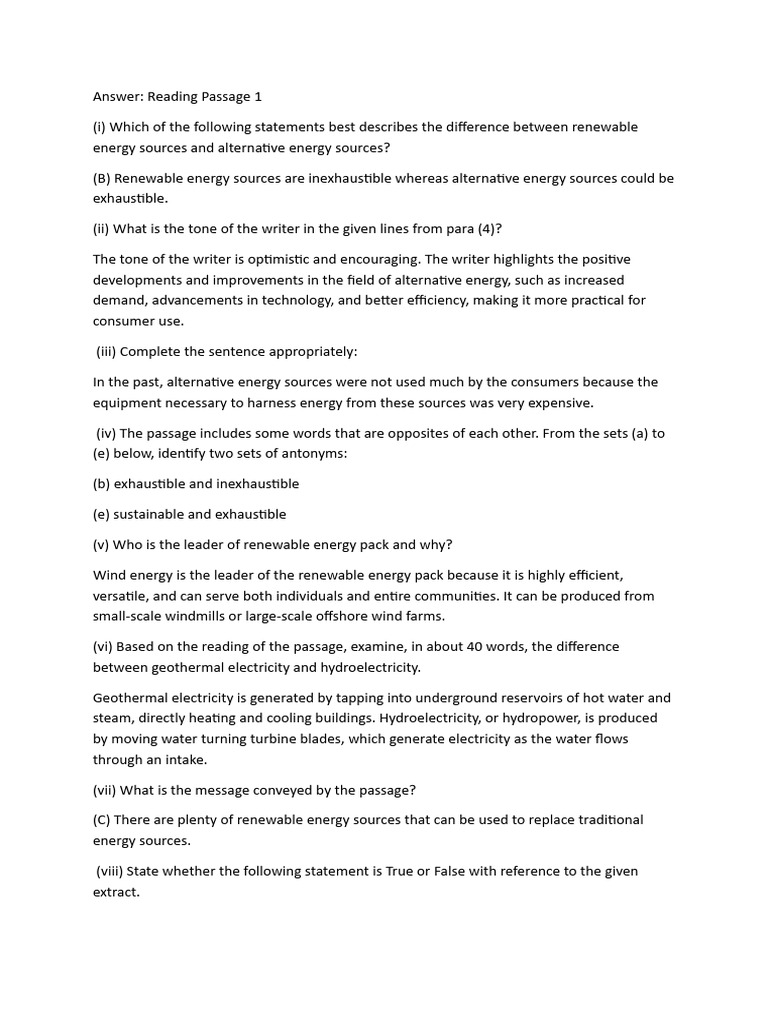 Solution Passage 1 Pdf 2756