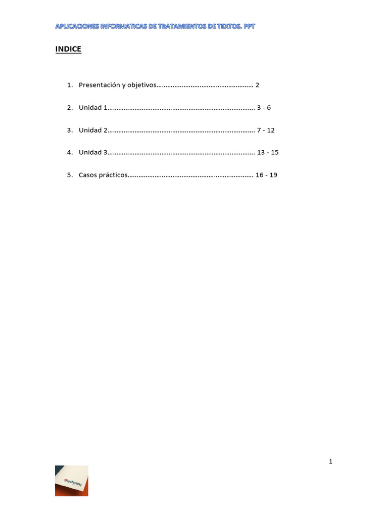 Temario Aplicaciones Informaticas | PDF | Microsoft PowerPoint ...