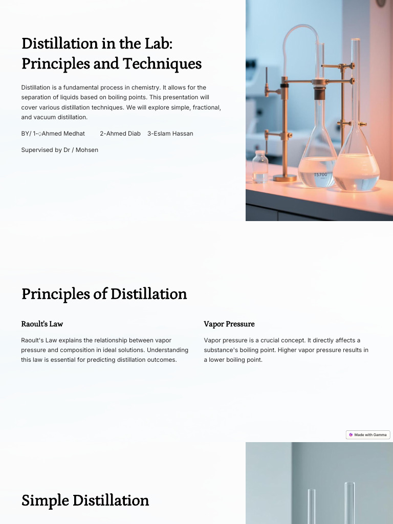 Distillation in The Lab Principles and Techniques | PDF | Distillation | Chemical Process ...