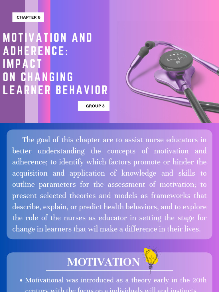 Motivation and Adherence in Nursing Education | PDF | Self Efficacy ...