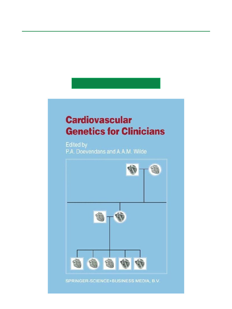 Cardiovascular Genetics for Clinicians, 1st Edition Readable PDF ...