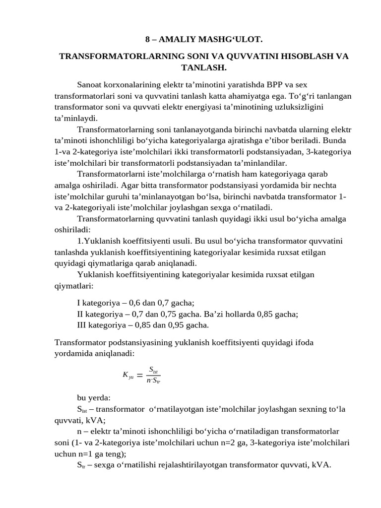 ETA 8 Amaliy 6 Topshiriq | PDF