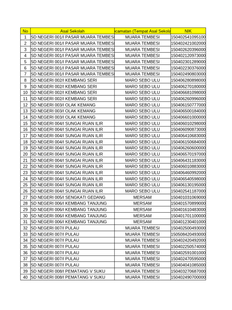 Daftar Nominatif Non Asn | PDF