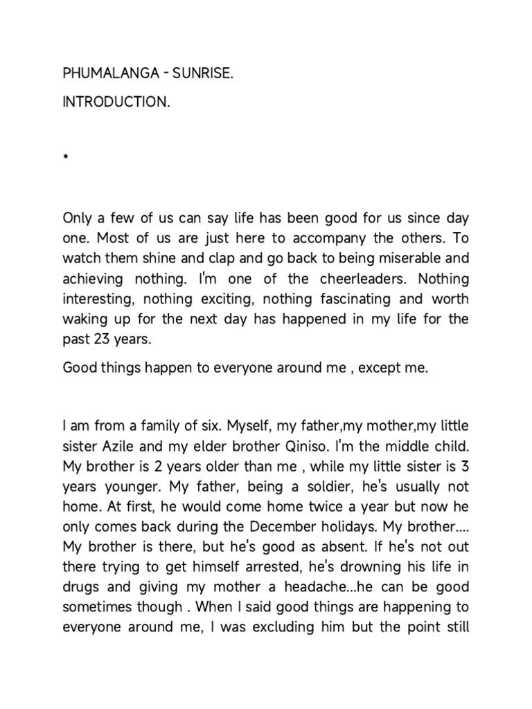 Phumalanga - Sunrise Written by Melrose | PDF