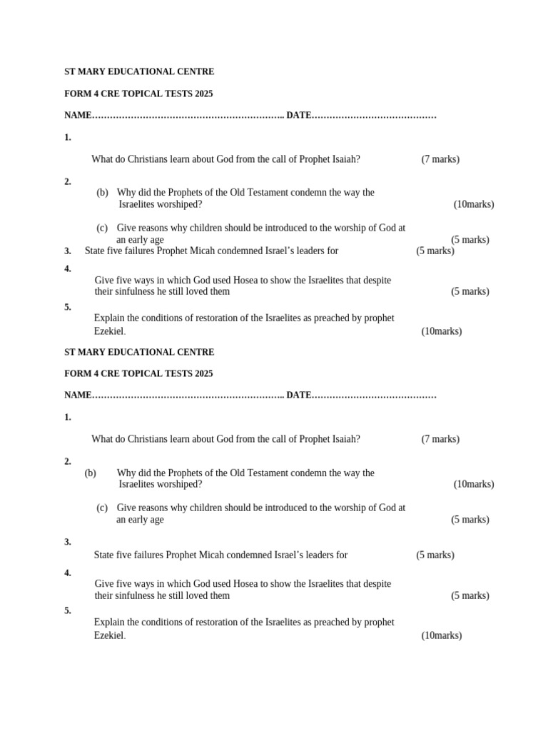 Cre Old Tests | PDF