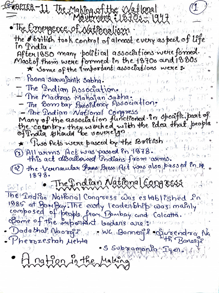 The Making of National Movement | PDF