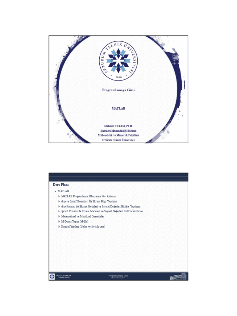 Ders6-7 MATLAB2 | PDF