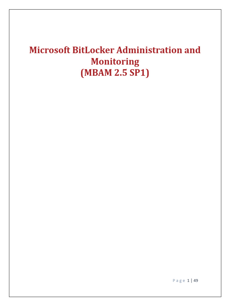 Microsoft BitLocker Administration and M | PDF | Group Policy | Internet Information Services