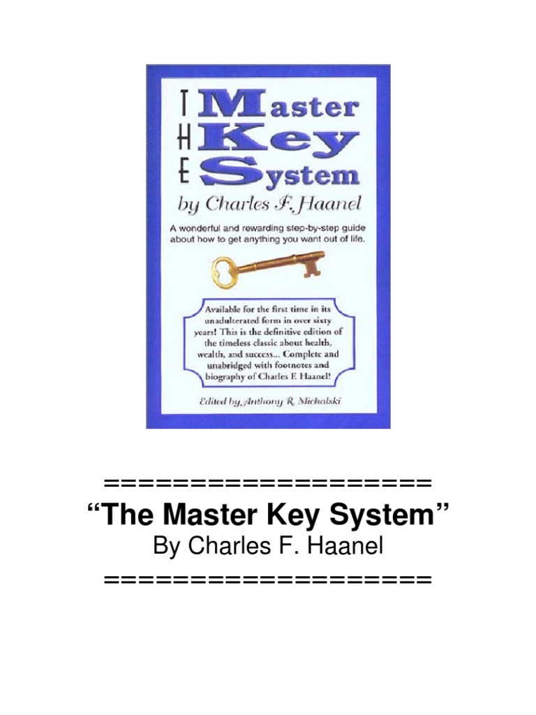 Master Key System | PDF | Thought | Mind