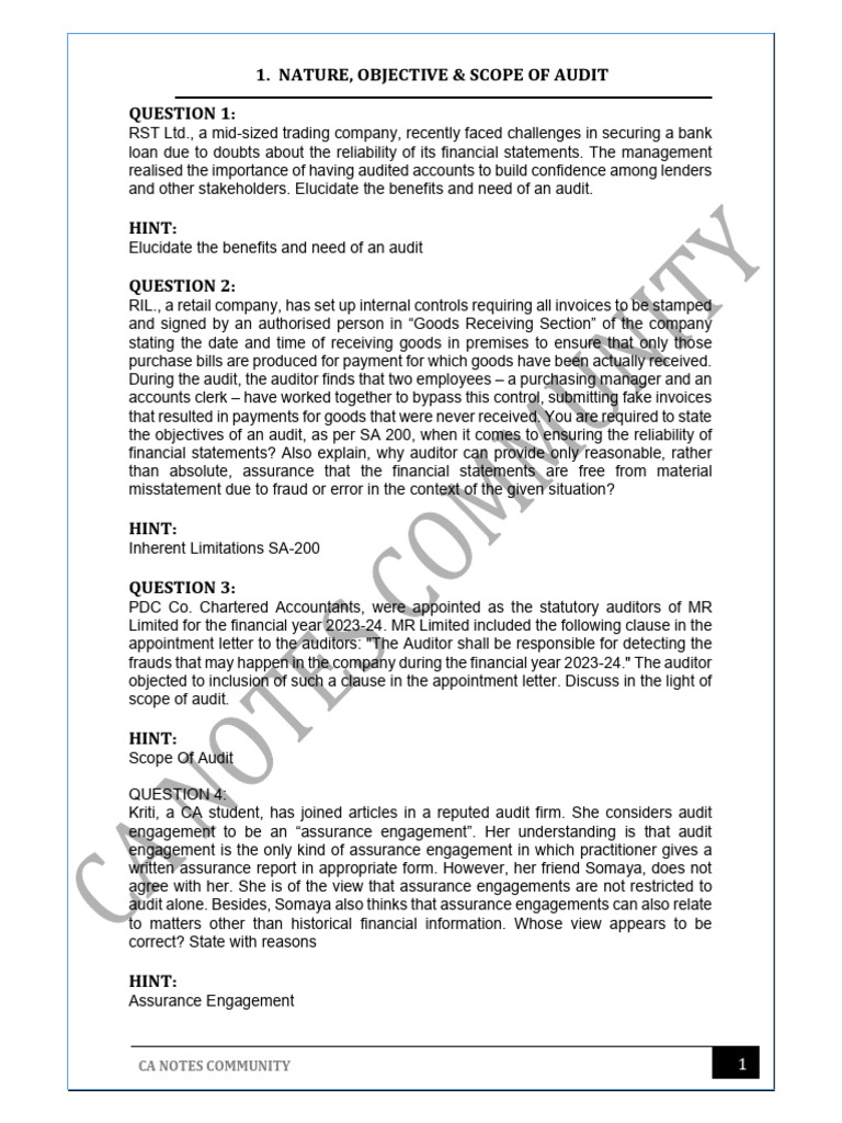 Audit Objectives and Scope Explained | PDF | Audit | Internal Control